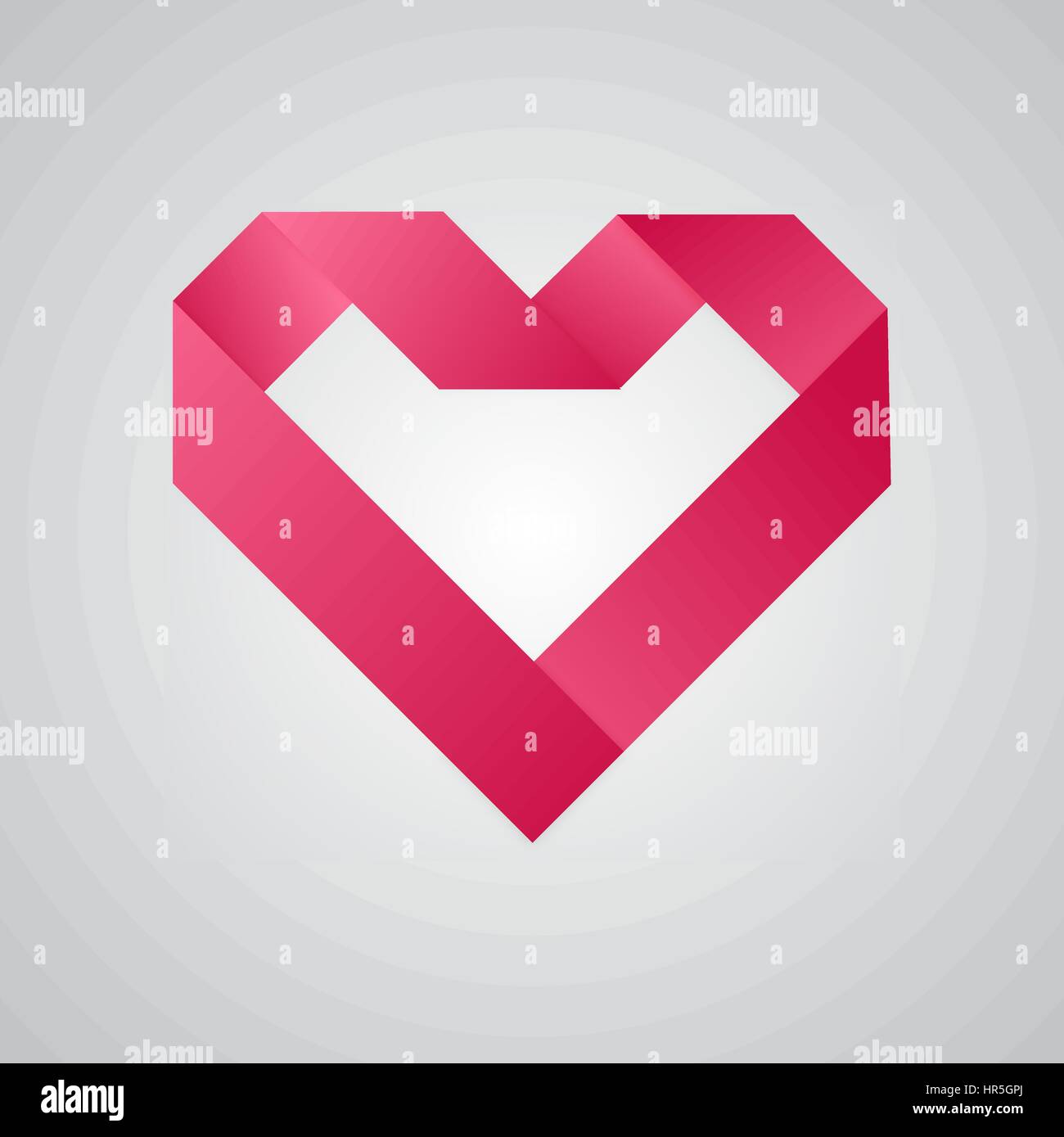 Simple paper heart. Vector illustration Stock Vector Image & Art - Alamy