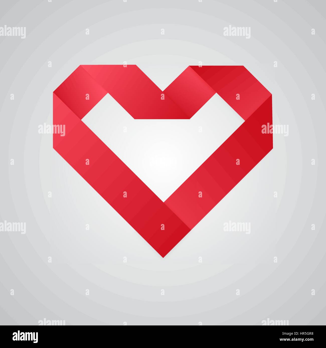 Simple paper heart. Vector illustration Stock Vector Image & Art - Alamy