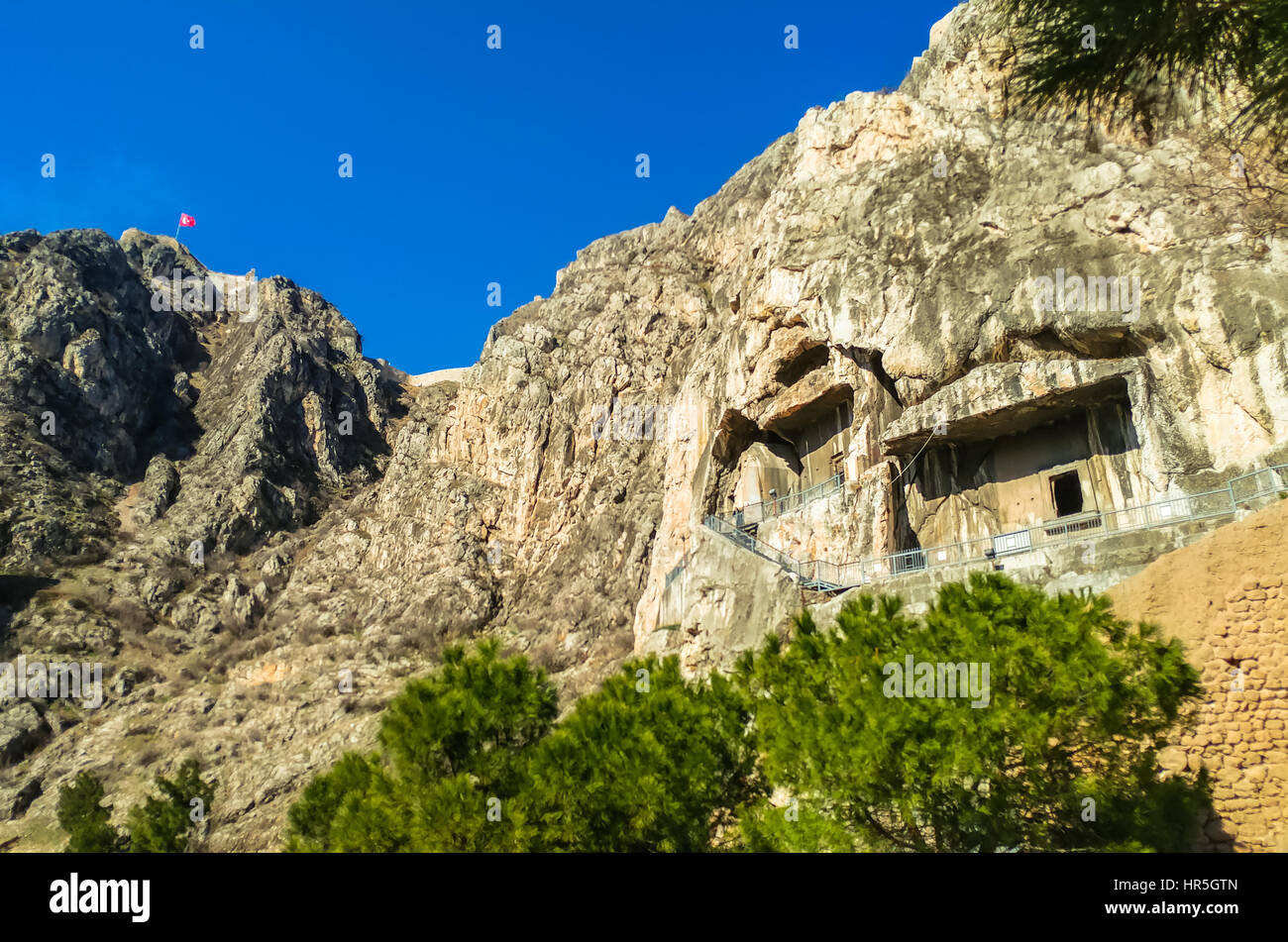 Rock Tombs of the kings of Pontus Stock Photo - Alamy