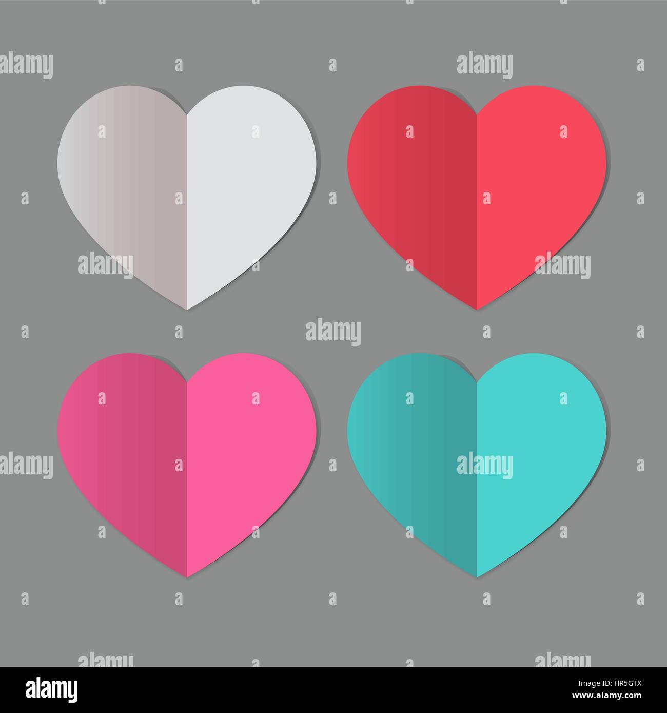 Simple paper heart vector hi-res stock photography and images - Alamy