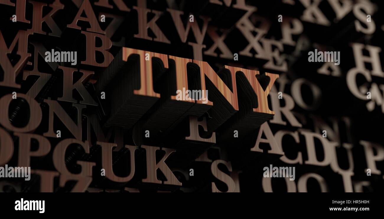 Tiny - Wooden 3D rendered letters/message. Can be used for an online ...