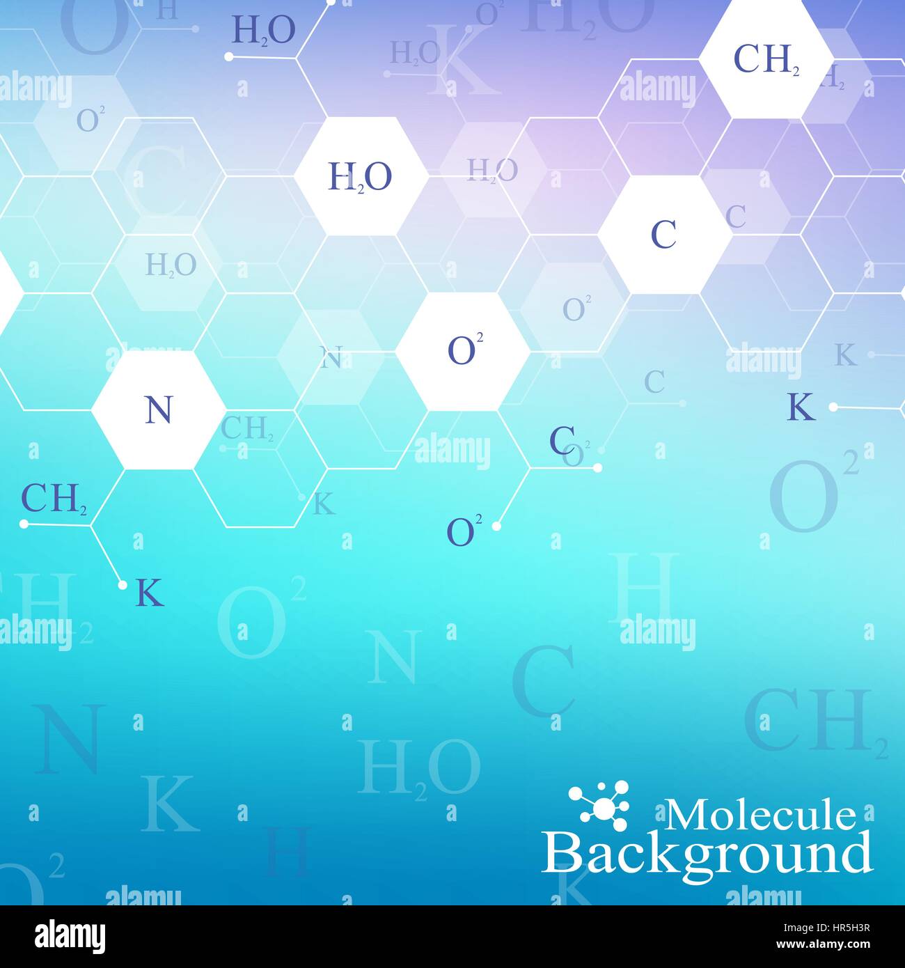 Scientific hexagonal chemistry pattern. Structure molecule DNA research ...