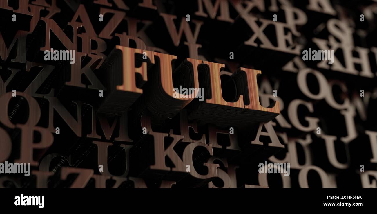 Full - Wooden 3D rendered letters/message. Can be used for an online ...