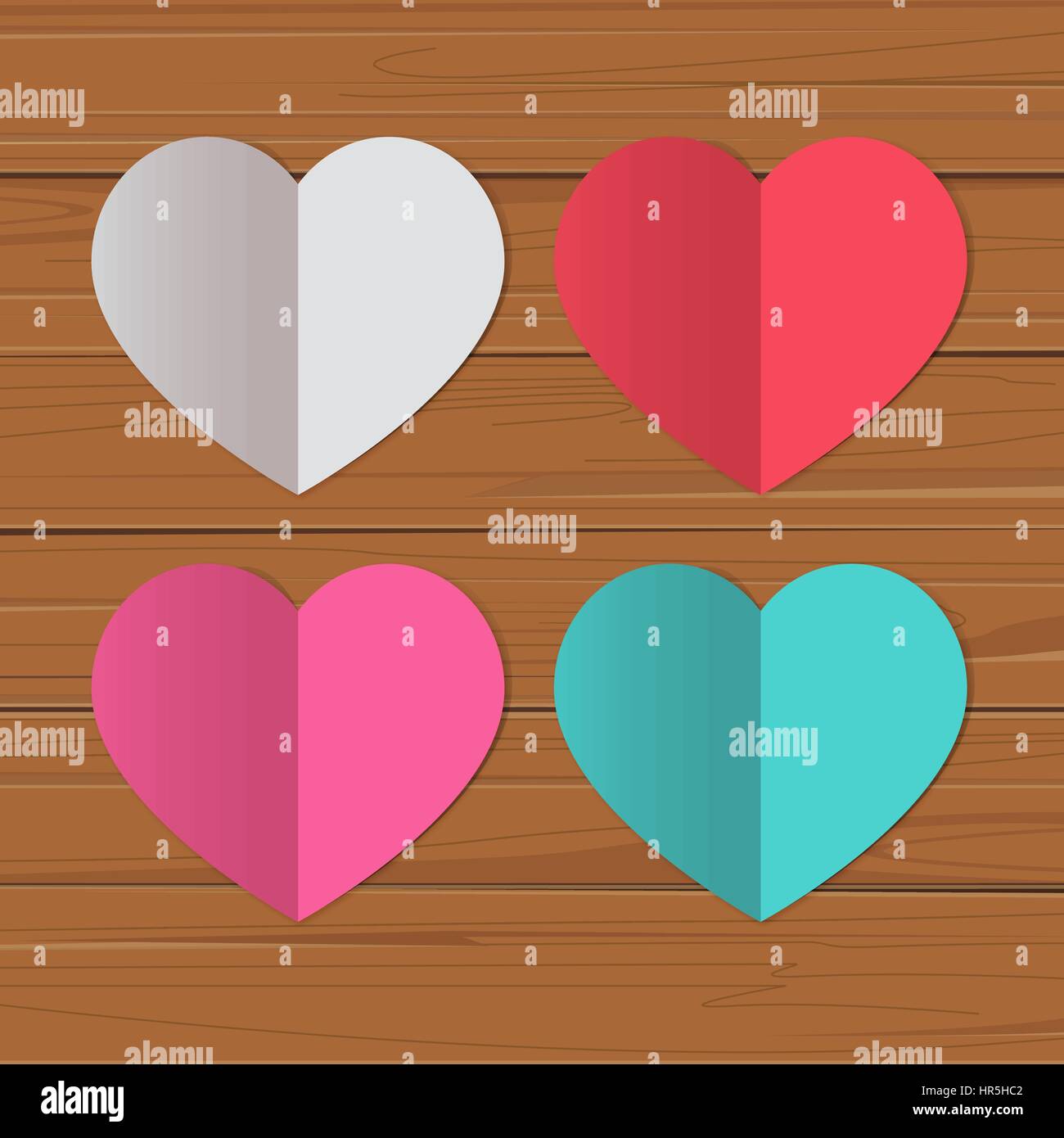 Simple paper heart. Vector illustration Stock Vector Image & Art - Alamy