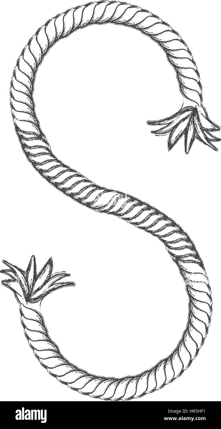 Silhouette nautical break rope icon Stock Vector Images - Alamy