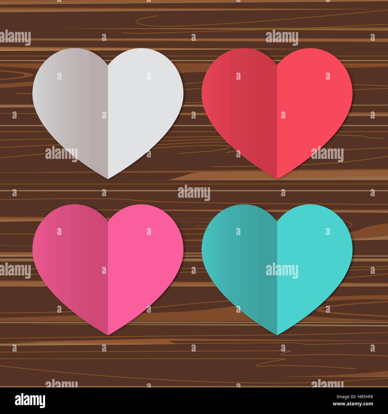 Simple paper heart. Vector illustration Stock Vector Image & Art - Alamy