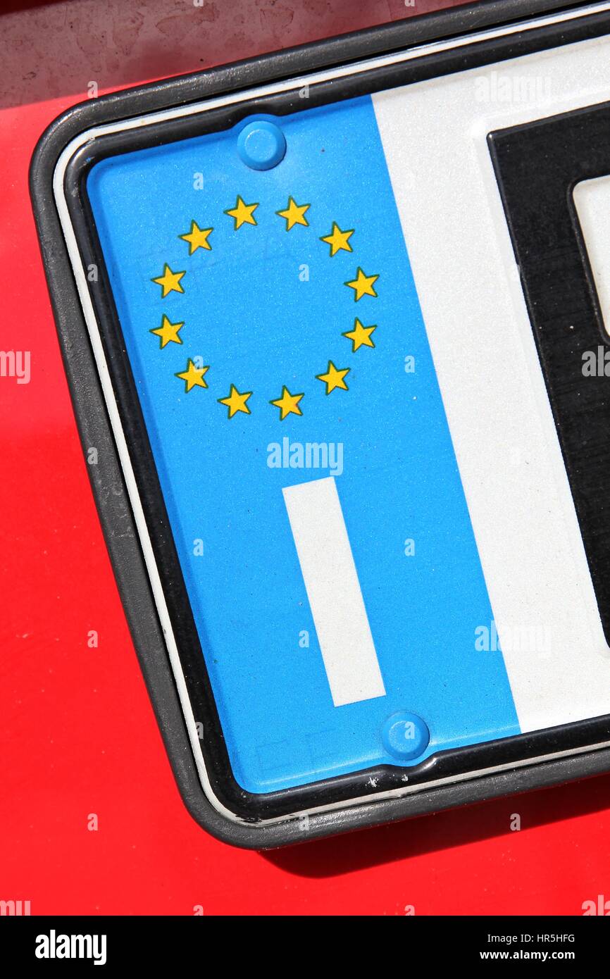 Country code plate hi-res stock photography and images - Alamy