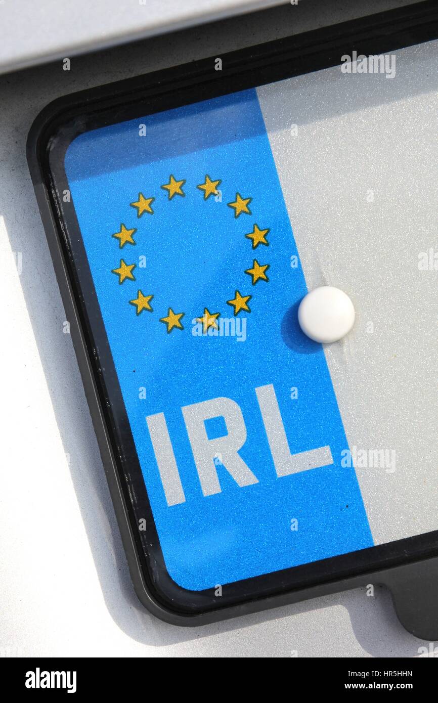 Irish car number plate hi-res stock photography and images - Alamy
