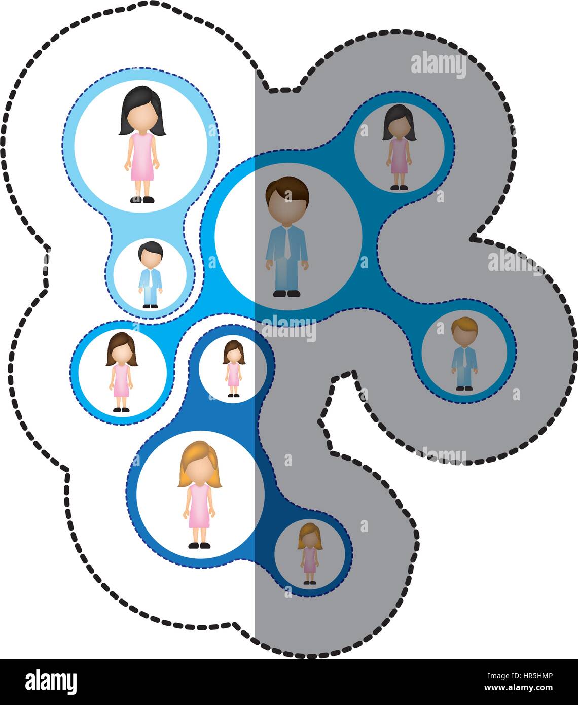 Teamwork digitally Stock Vector Images - Alamy