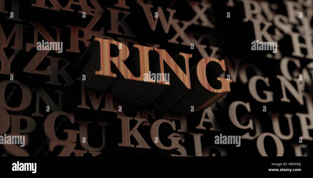 Ring - Wooden 3D rendered letters/message. Can be used for an online ...
