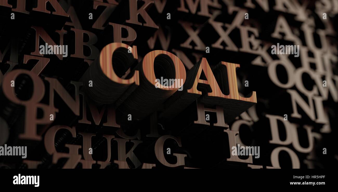 Coal - Wooden 3D rendered letters/message. Can be used for an online ...