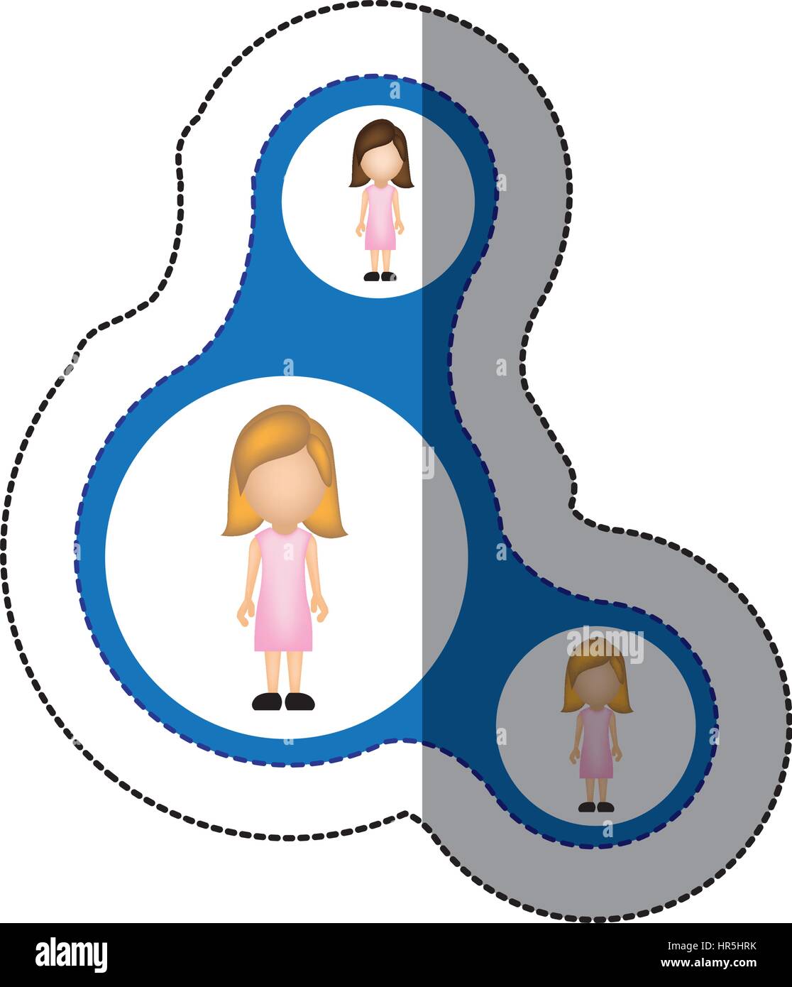 color women connection her daughters icon Stock Vector Image & Art - Alamy