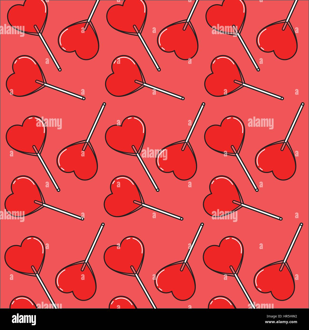 Heart lollipop pattern. Vector illustration Stock Vector Image & Art ...
