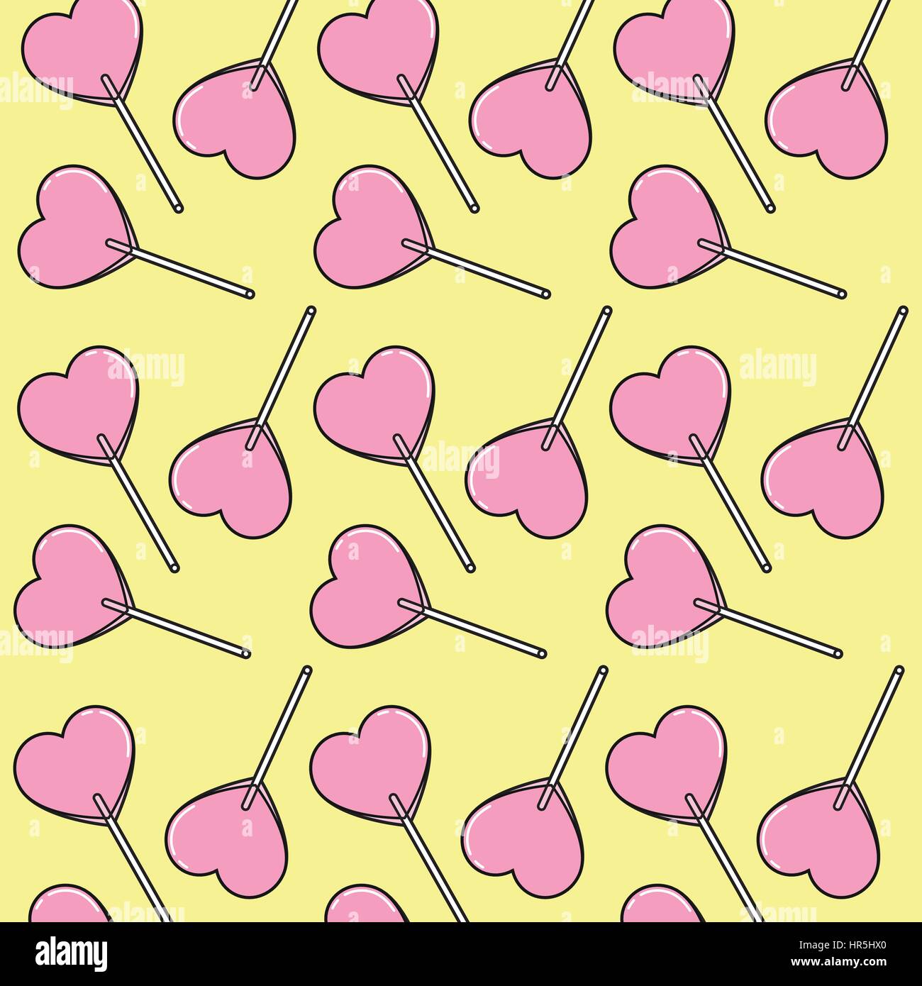 Heart lollipop pattern. Vector illustration Stock Vector Image & Art ...