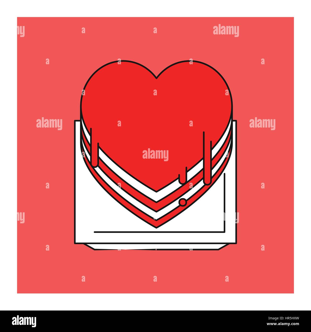 Heart cake Stock Vector Images - Alamy