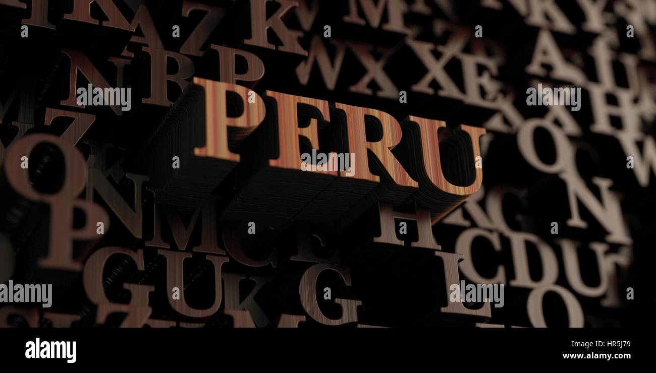 Peru - Wooden 3D rendered letters/message. Can be used for an online ...
