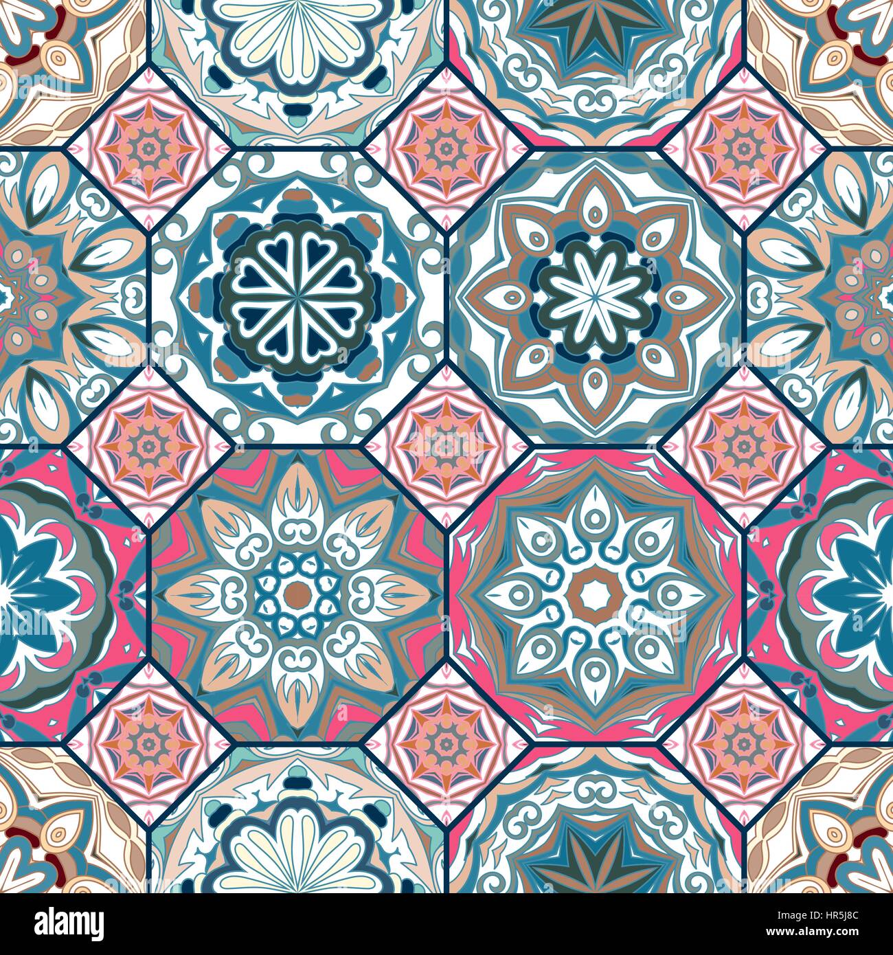 Gorgeous floral tile design Stock Vector Image & Art - Alamy