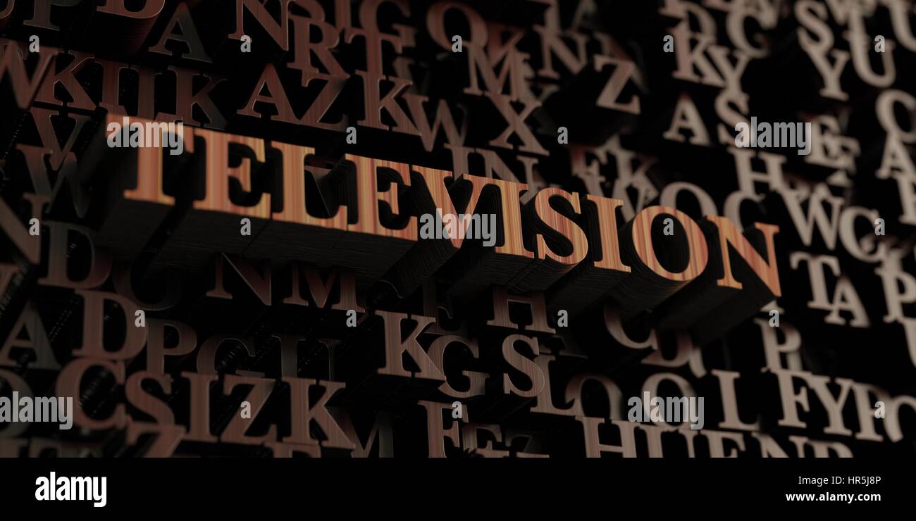 Television - Wooden 3D rendered letters/message. Can be used for an ...