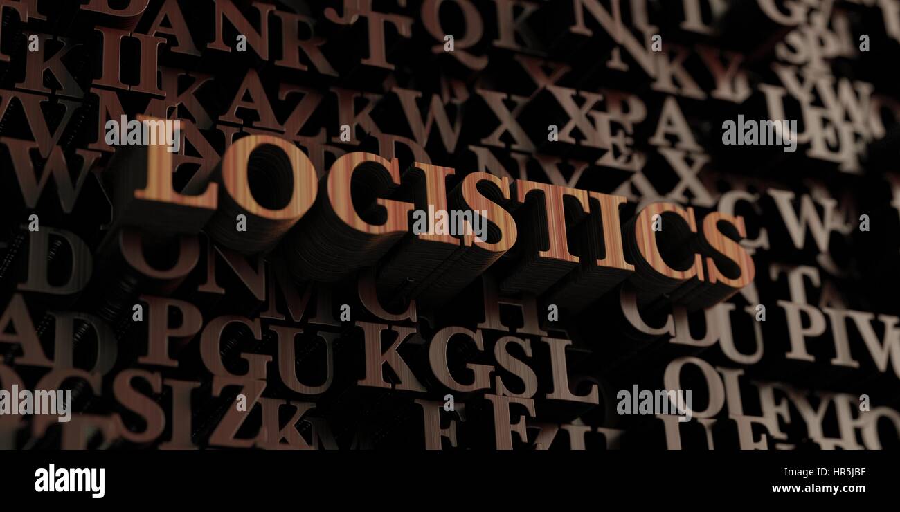 Logistics - Wooden 3D rendered letters/message. Can be used for an ...