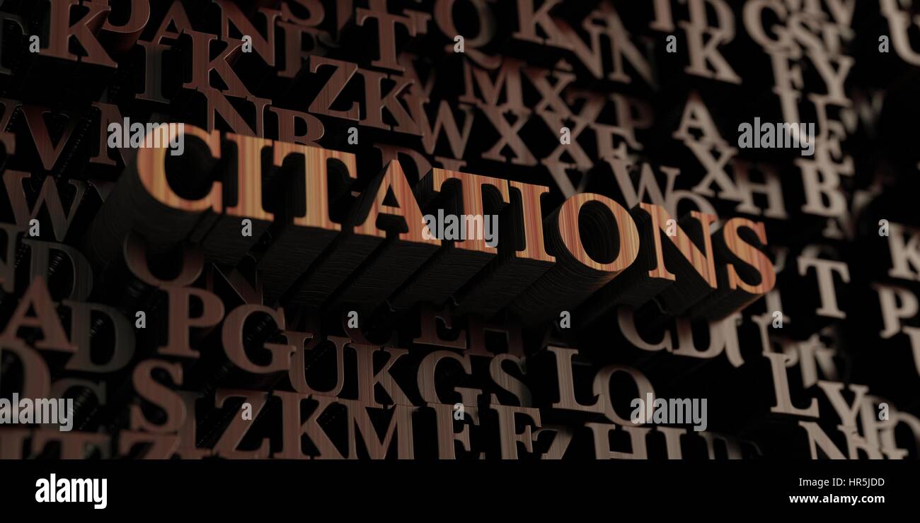 Citations - Wooden 3D rendered letters/message. Can be used for an ...