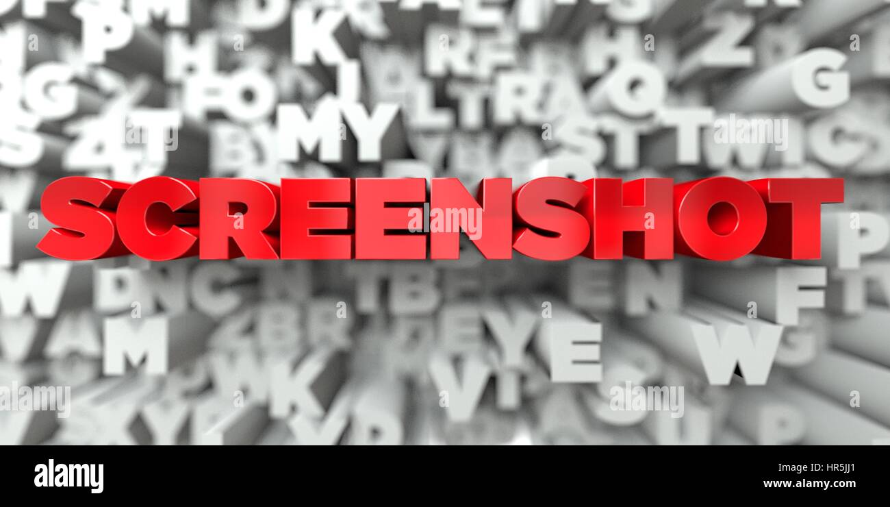 SCREENSHOT - Red text on typography background - 3D rendered royalty ...