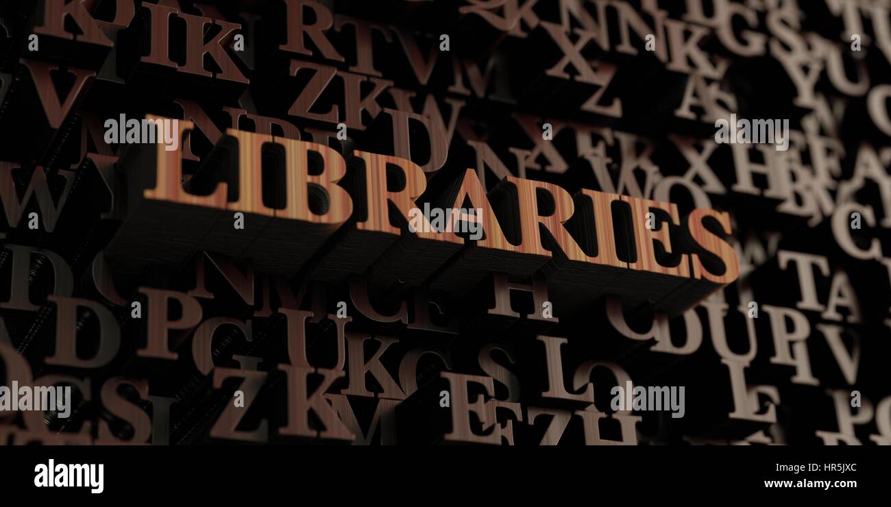 Libraries - Wooden 3D rendered letters/message. Can be used for an ...
