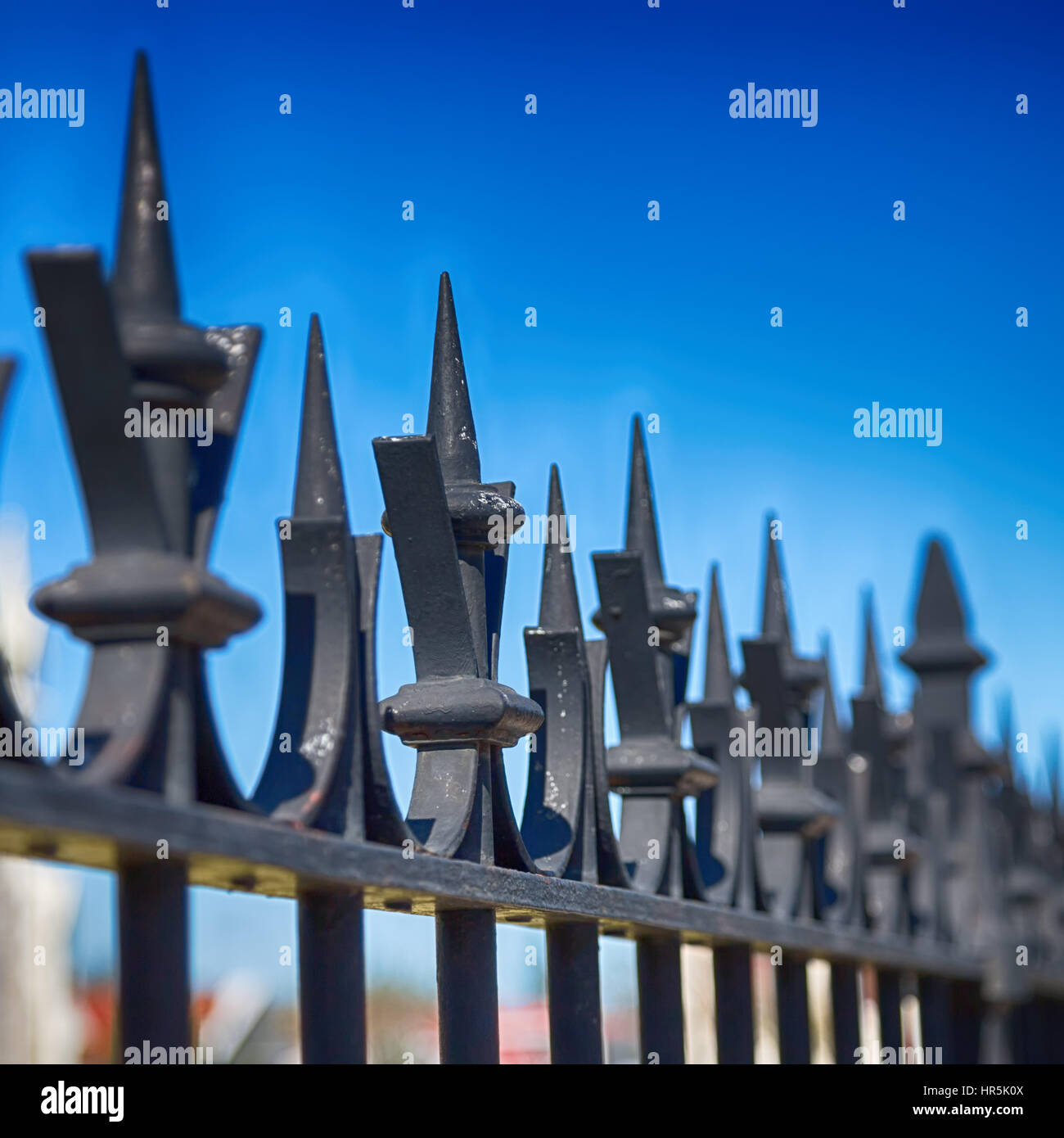 abstract metal in europe railing steel and background Stock Photo - Alamy