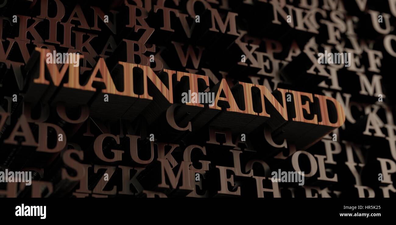 Maintained - Wooden 3D rendered letters/message. Can be used for an ...