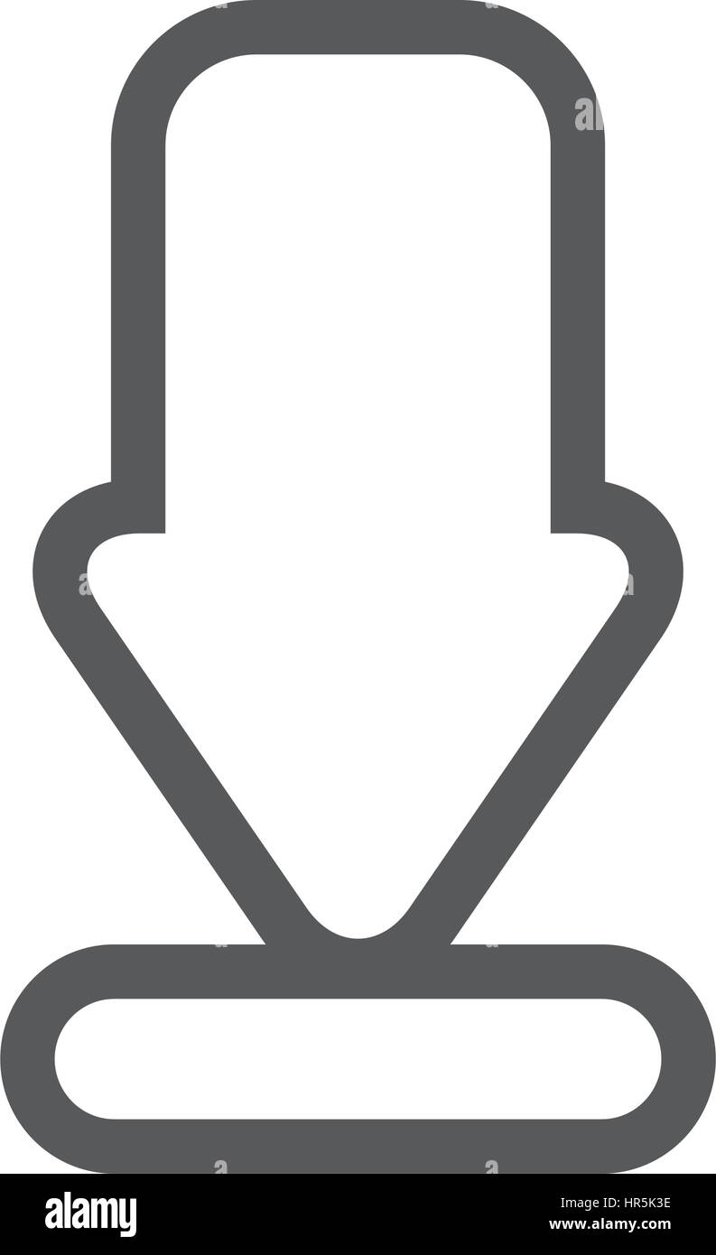 grayscale contour with download icon Stock Vector Image & Art - Alamy