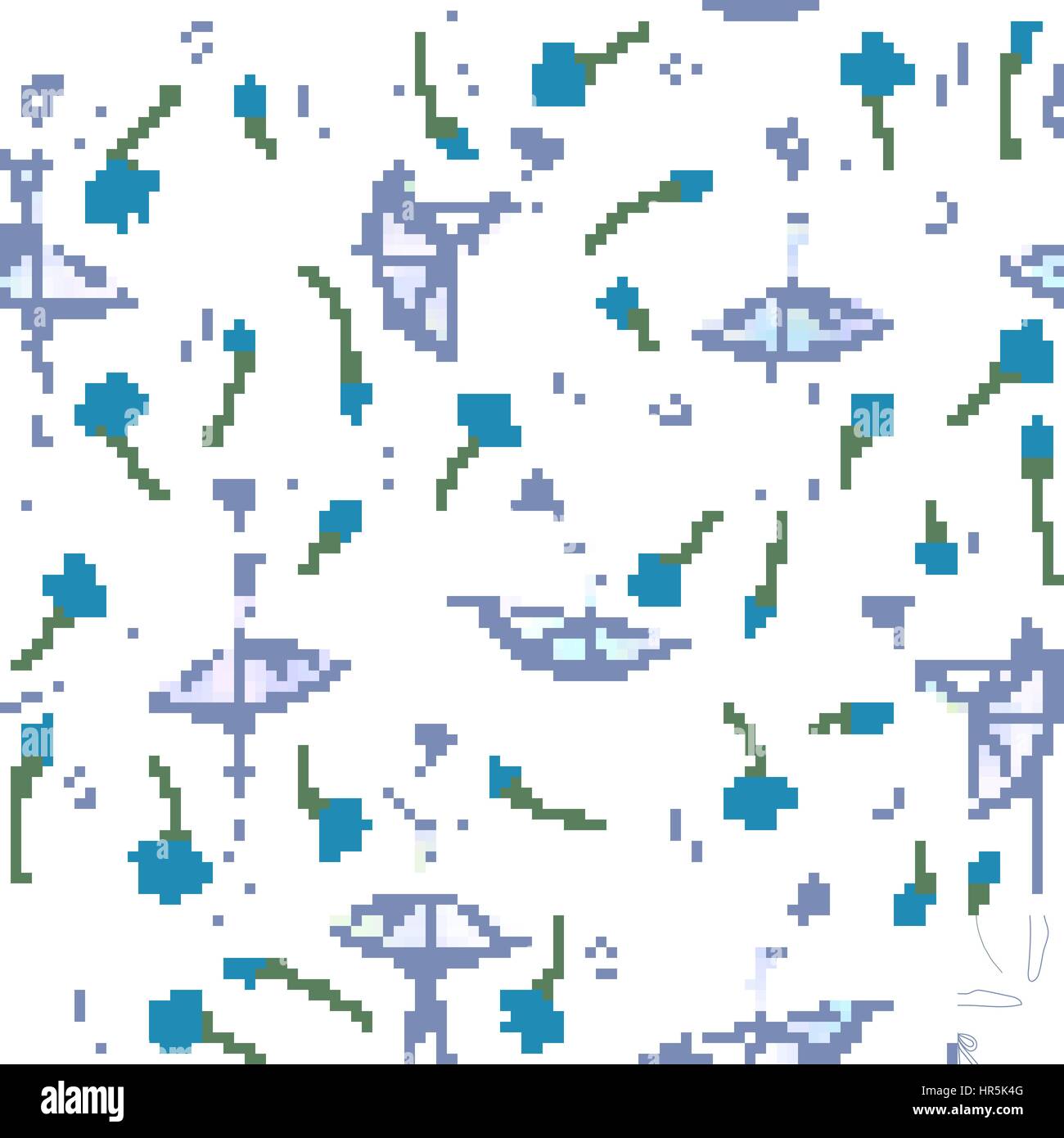 Seamless pattern with dancing ballerinas on a floral background. Vector ...