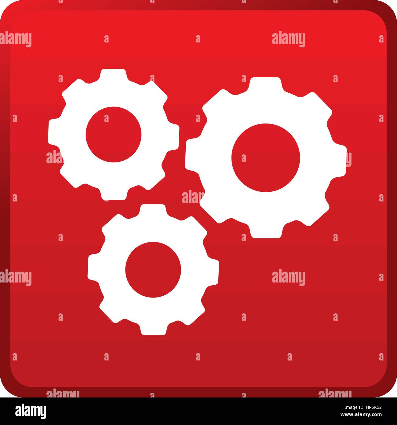 color square emblem with gear wheels Stock Vector Image & Art - Alamy