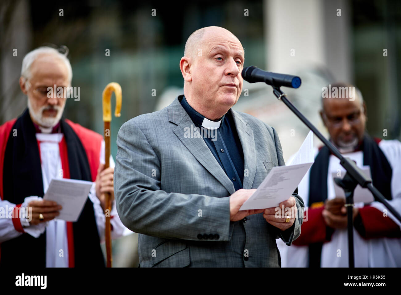 The Revd Nigel Ashworth from St Ann's Church talking in St Peter's ...