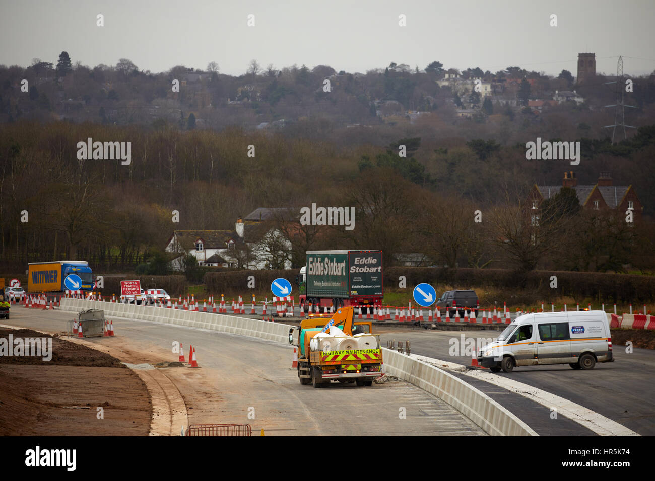 Building of a new relief road the a556 bypass linking the m6 motorway ...
