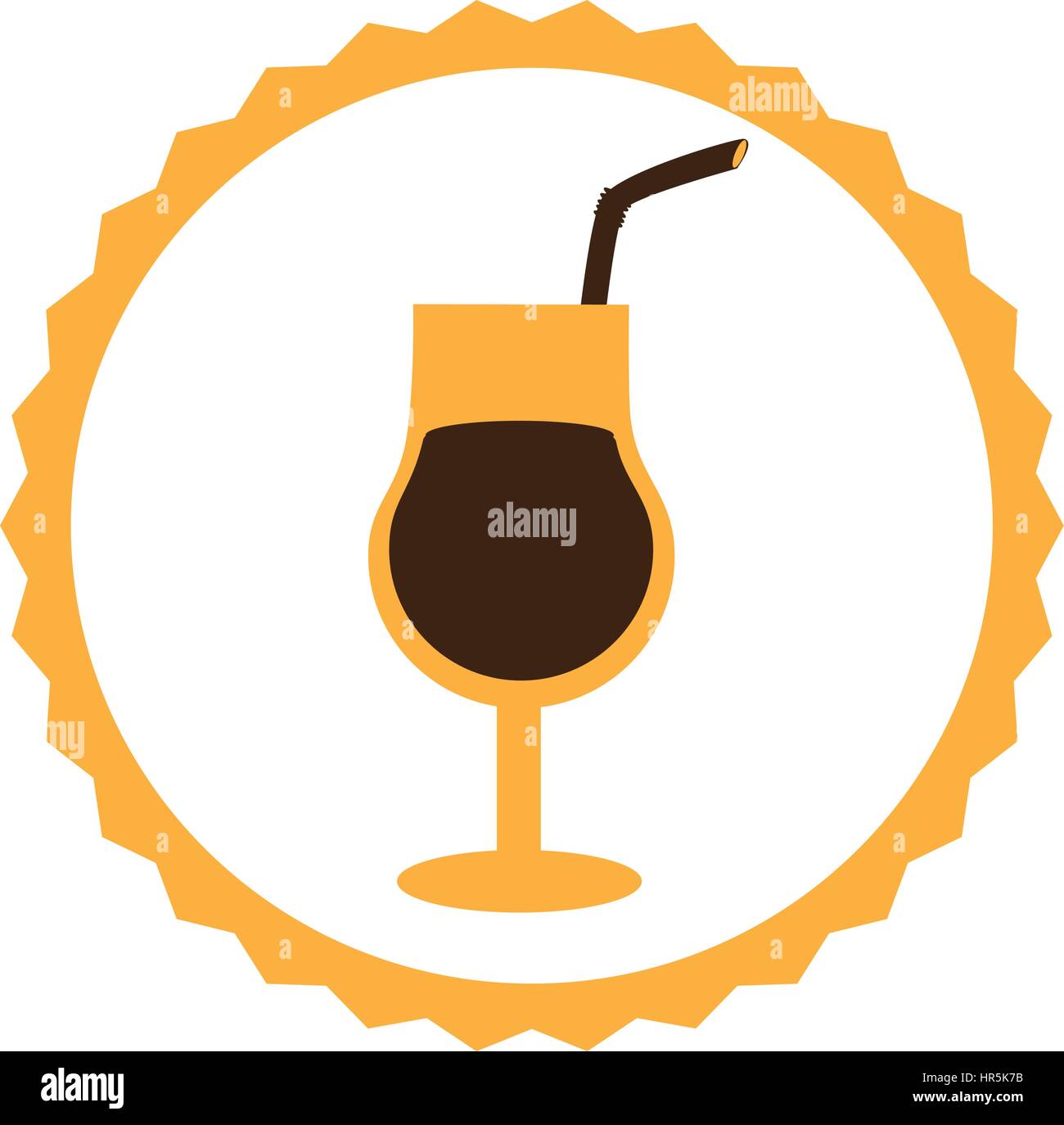 circular frame with cocktail drink Stock Vector Image & Art - Alamy