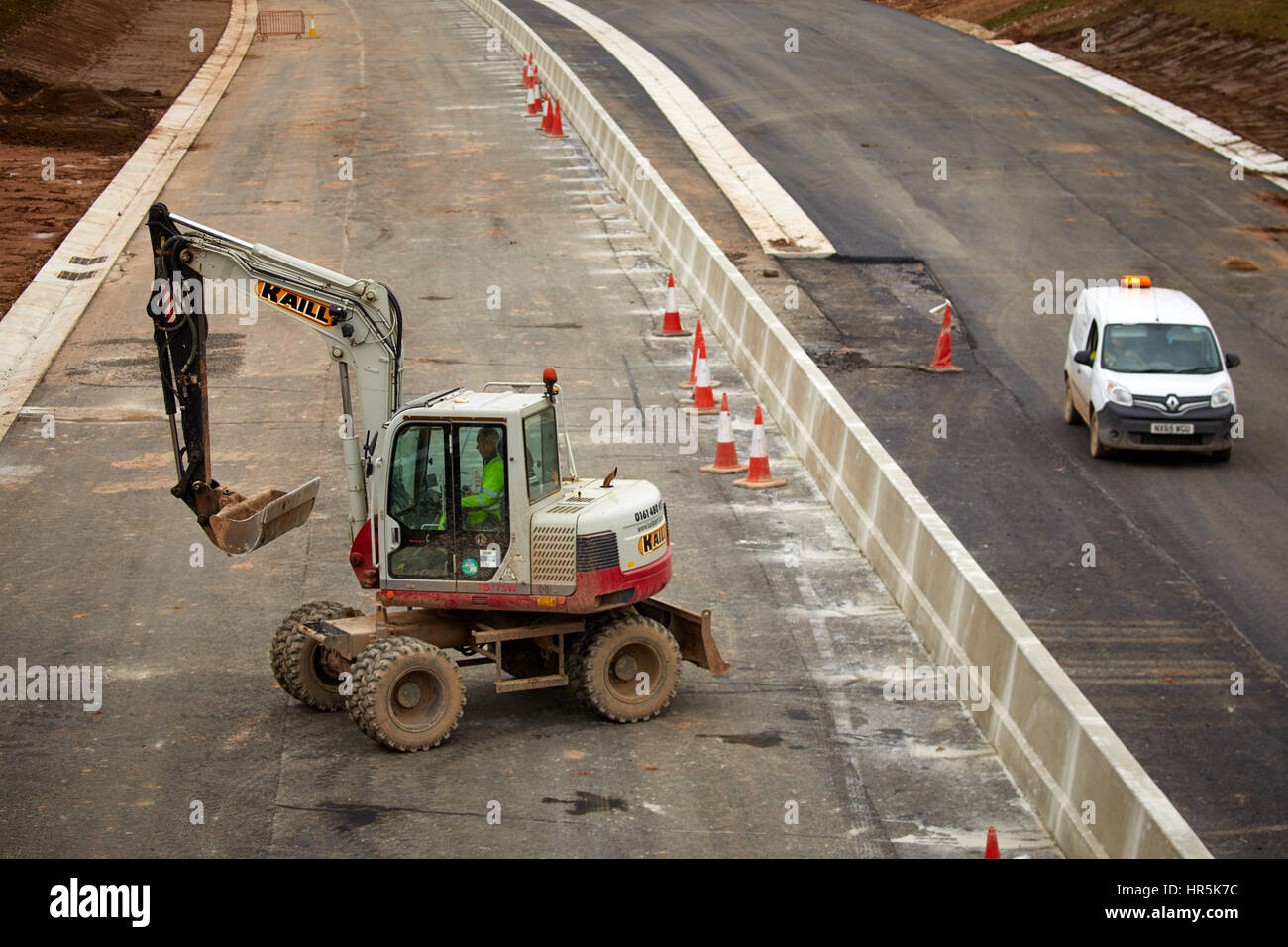 M6 motorway construction hi-res stock photography and images - Alamy