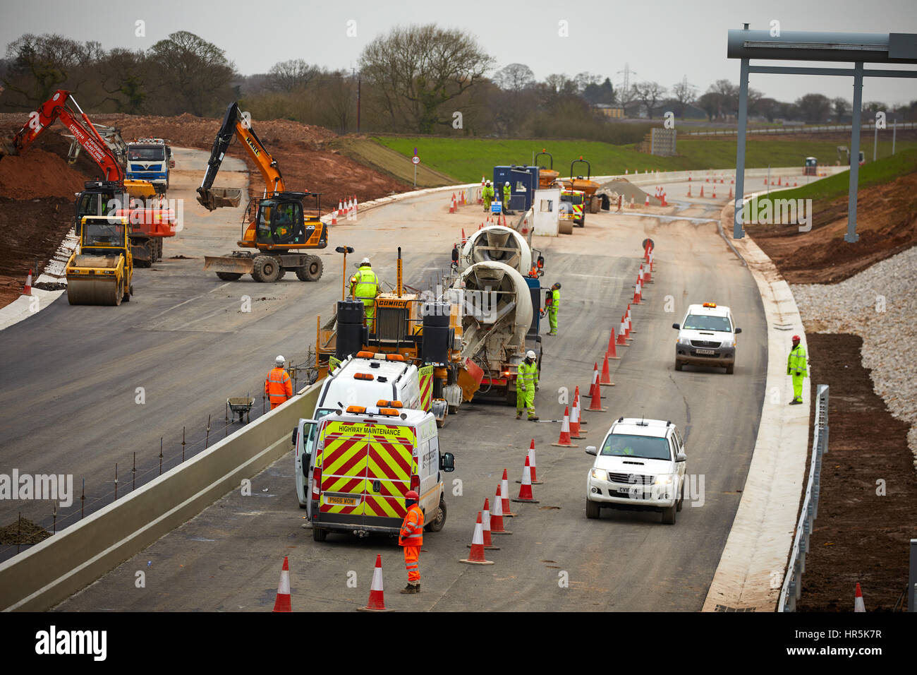 Building of a new relief road the a556 bypass linking the m6 motorway ...
