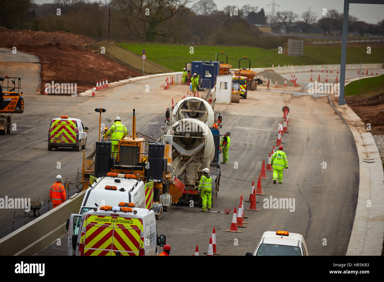 Building of a new relief road the a556 bypass linking the m6 motorway ...