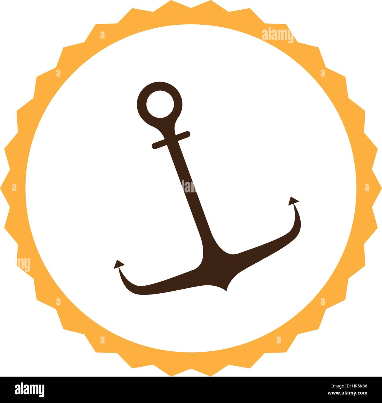 circular frame with anchor icon Stock Vector Image & Art - Alamy