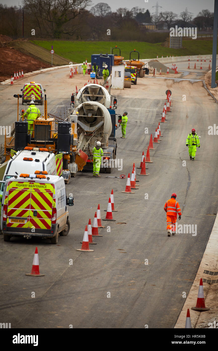Building of a new relief road the a556 bypass linking the m6 motorway ...