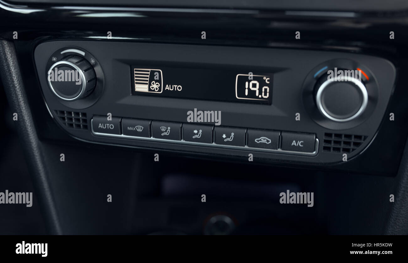 air conditioning system and climate control car from lcd Stock Photo ...