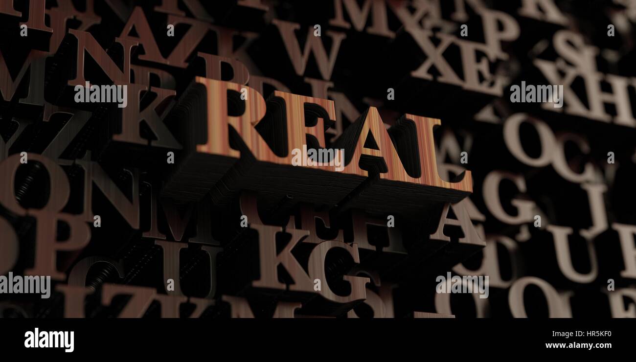 Real - Wooden 3D rendered letters/message. Can be used for an online ...