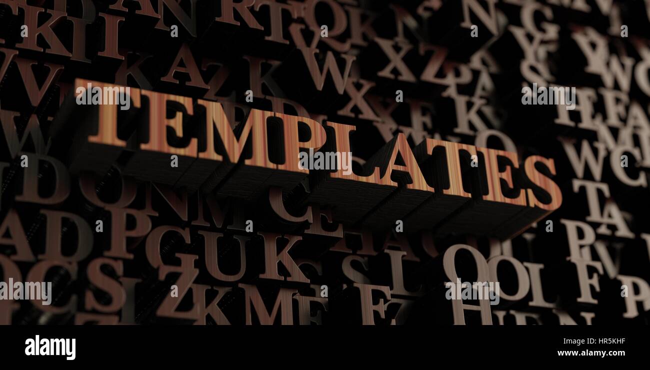 Templates - Wooden 3D rendered letters/message. Can be used for an ...
