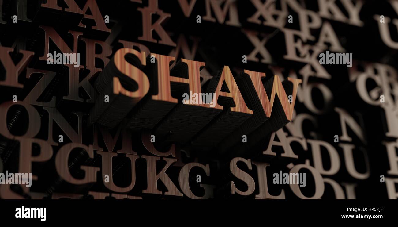 Shaw - Wooden 3D rendered letters/message. Can be used for an online ...