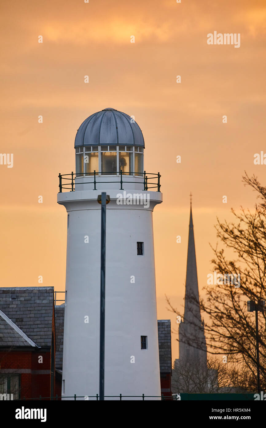 Blue sky at Historical Landmark Preston Marina Lighthouse at Edward ...