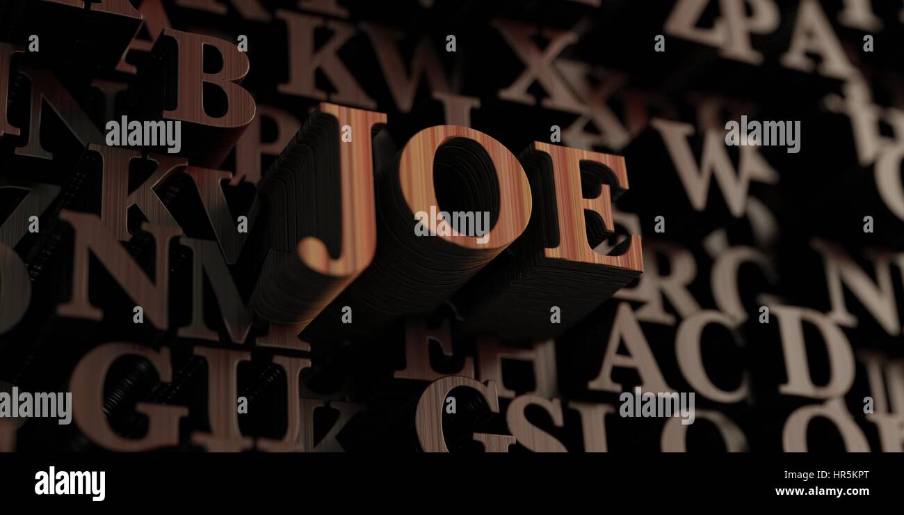 Joe - Wooden 3D rendered letters/message. Can be used for an online ...