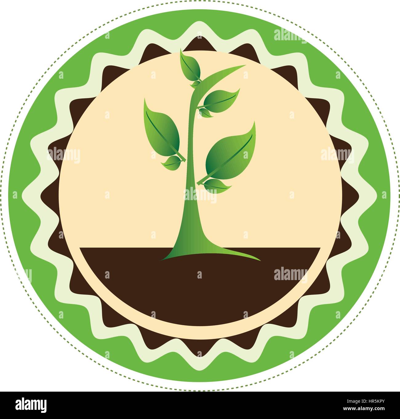 decorative circular frame of plant with leaves Stock Vector Image & Art ...