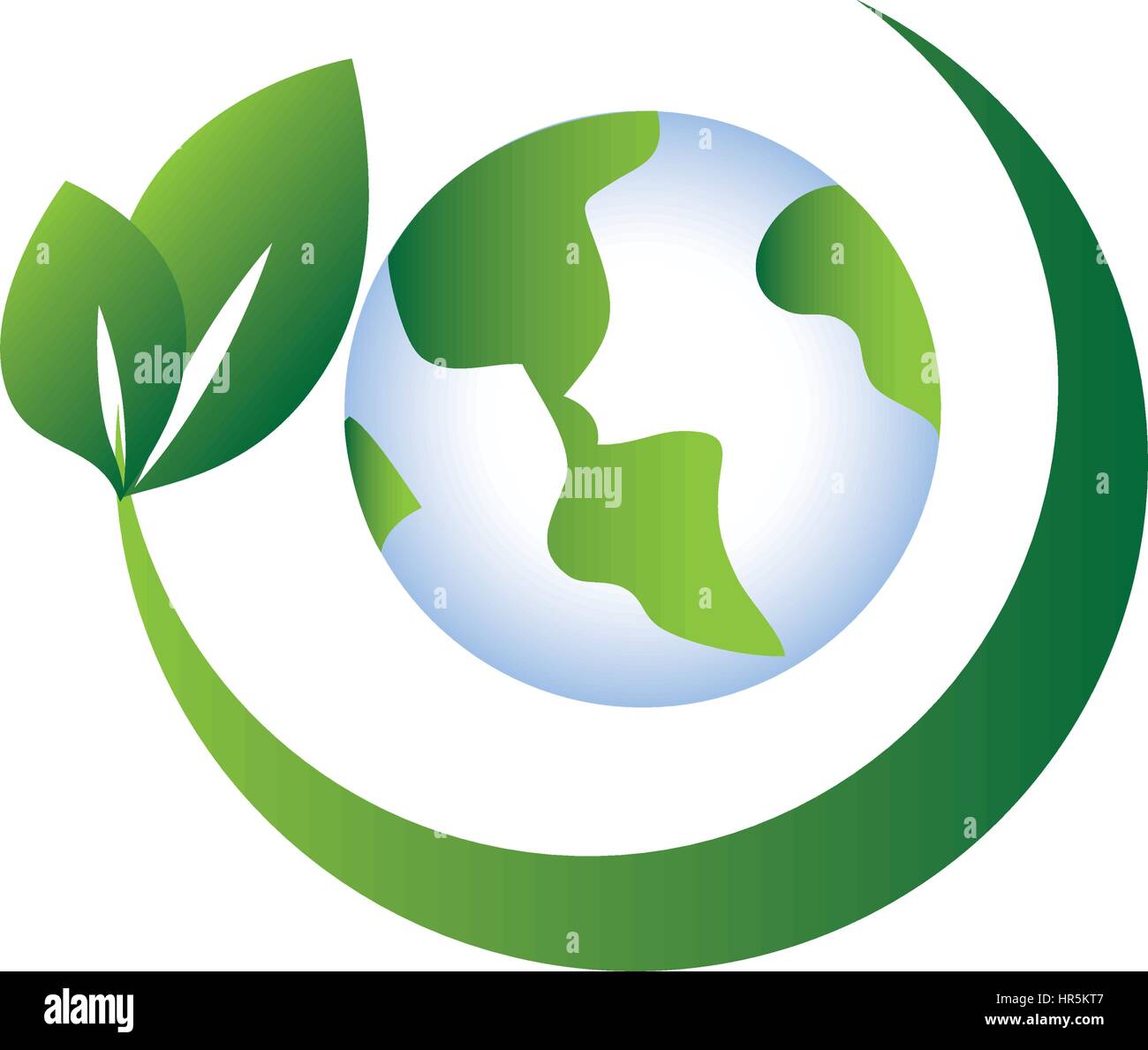 leaves with branch rounded around the world map Stock Vector Image ...