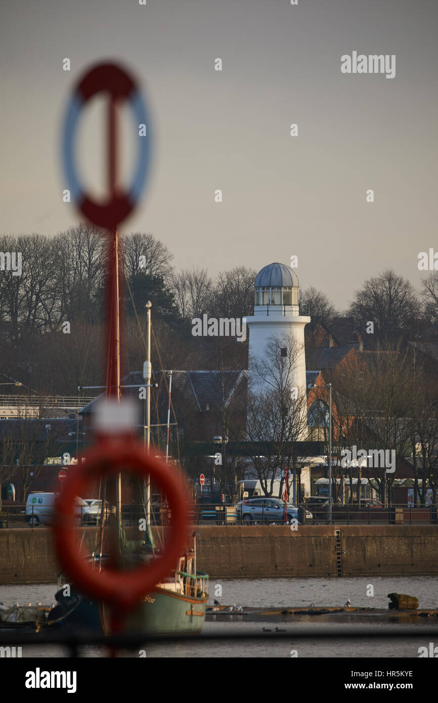Blue sky at Historical Landmark Preston Marina Lighthouse at Edward ...