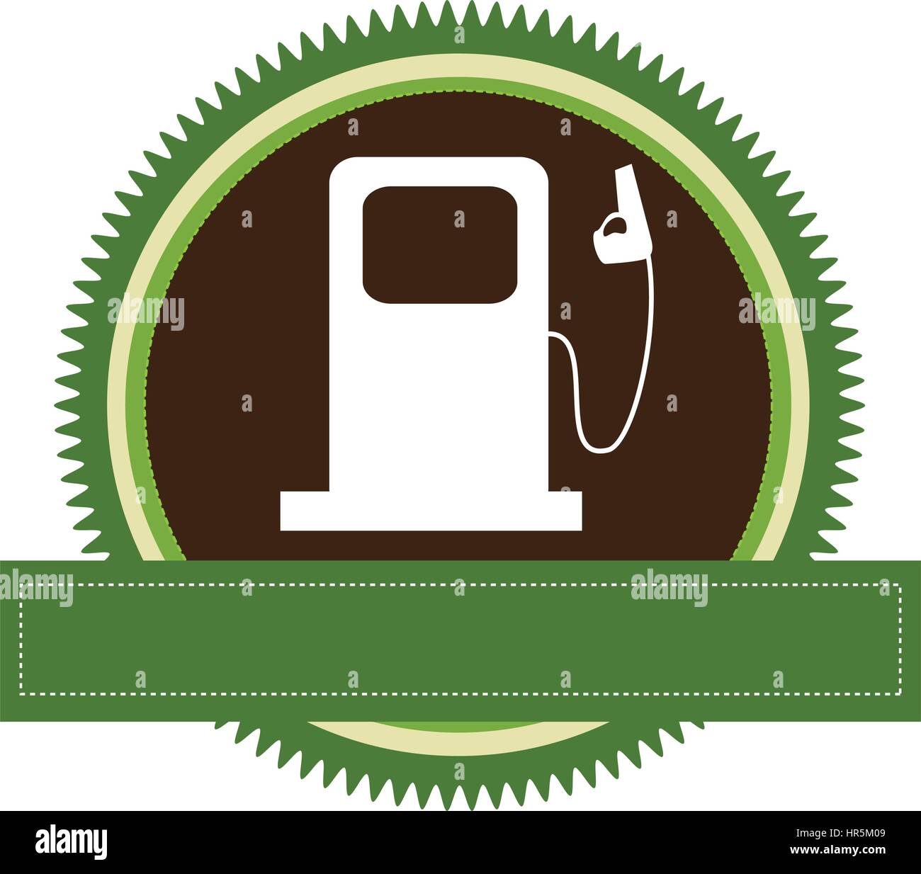green circular frame with bio fuel station and banner Stock Vector ...