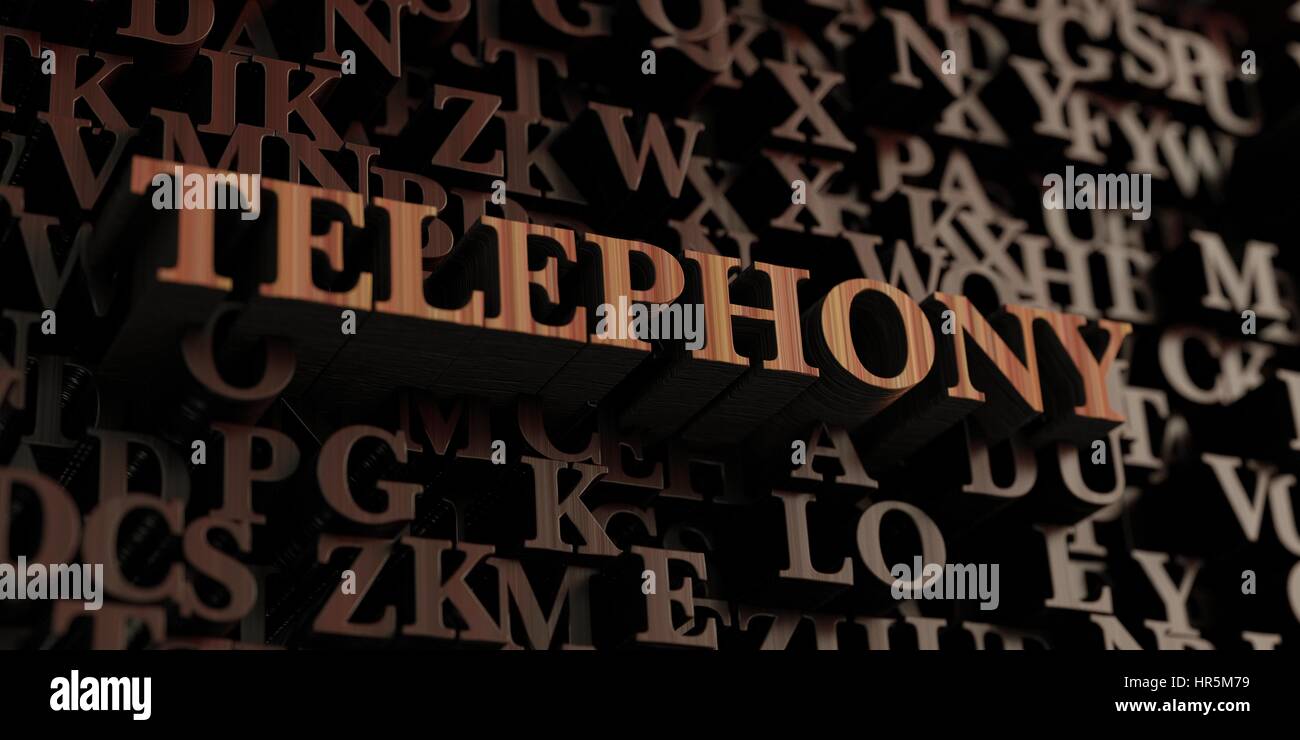 Telephony - Wooden 3D rendered letters/message. Can be used for an ...